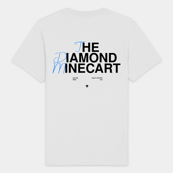 The Diamond Minecart White DanTDM T-Shirt (Blue Text) - OFFICIAL STORE ...